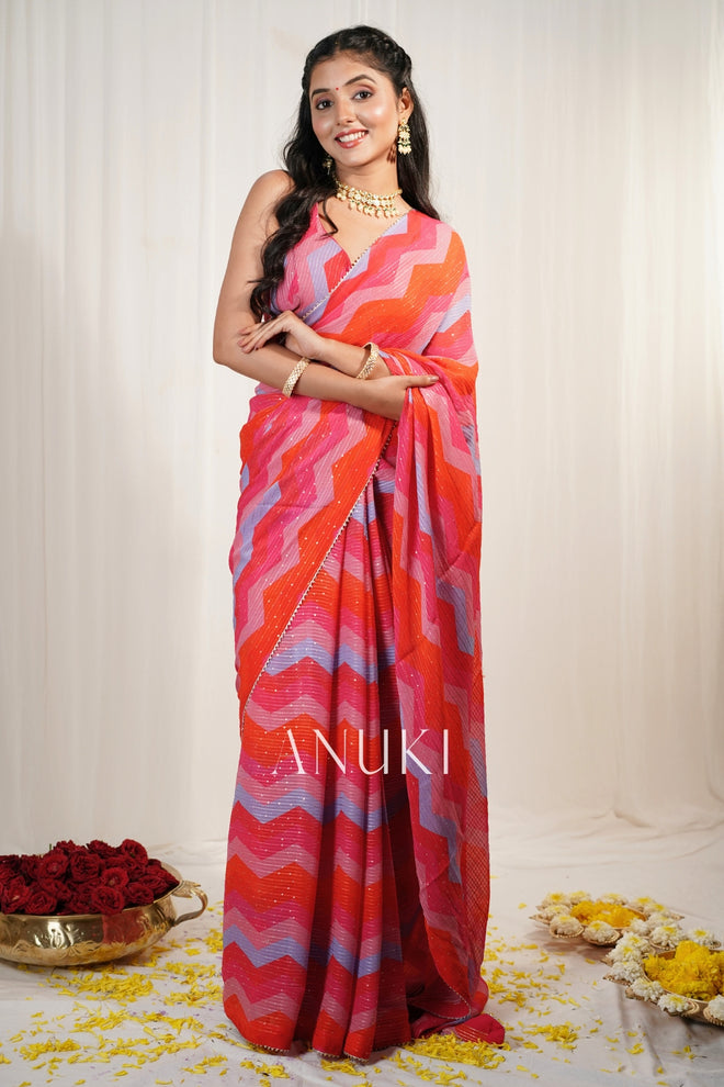 Buy Designer pre draped sarees online in India – Anuki.in