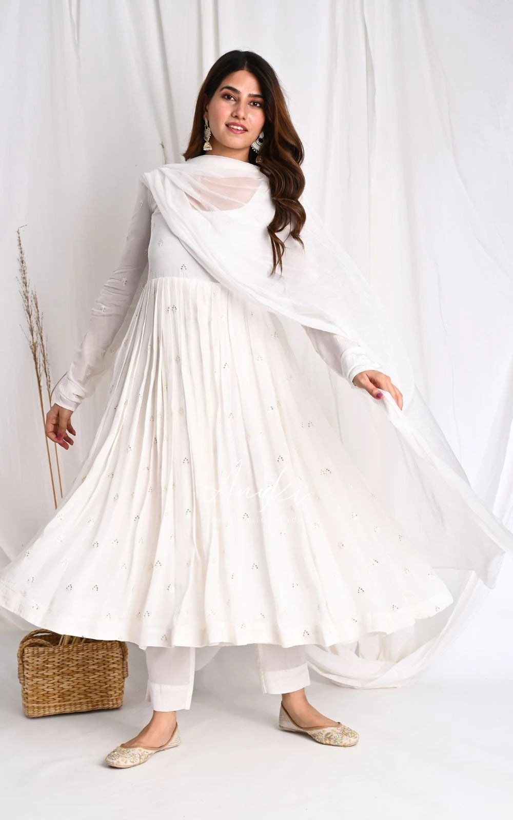 Ivory Anarkali Suit Set – Anuki.in
