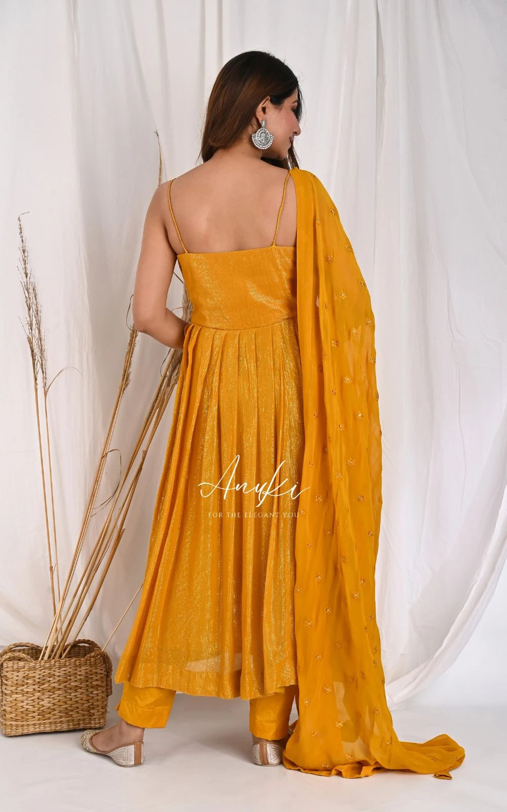 Mustard Yellow Anarkali Suit Set – Anuki.in